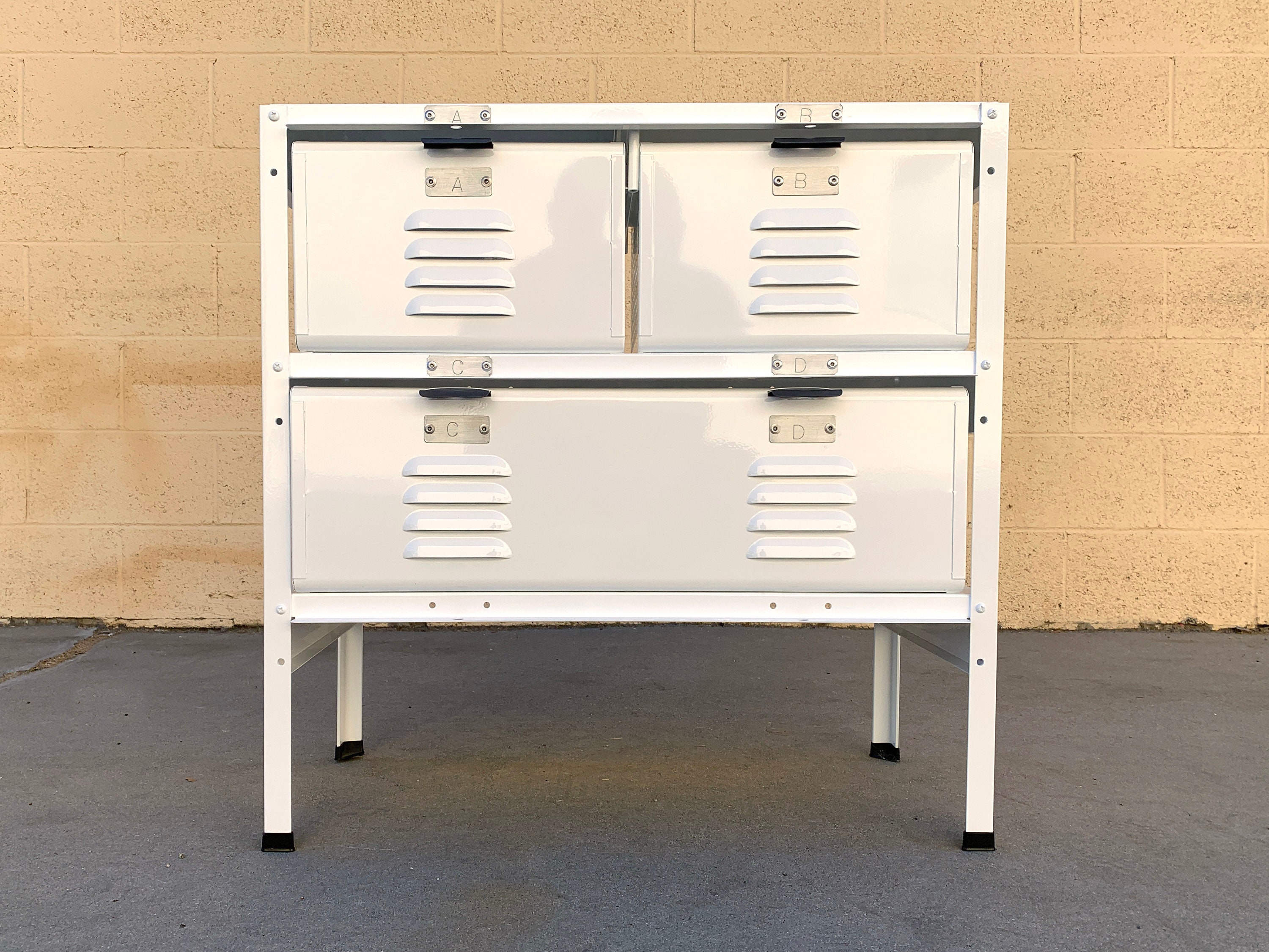 2 X 2 Locker Basket Unit in White on White Newly Fabricated | Etsy