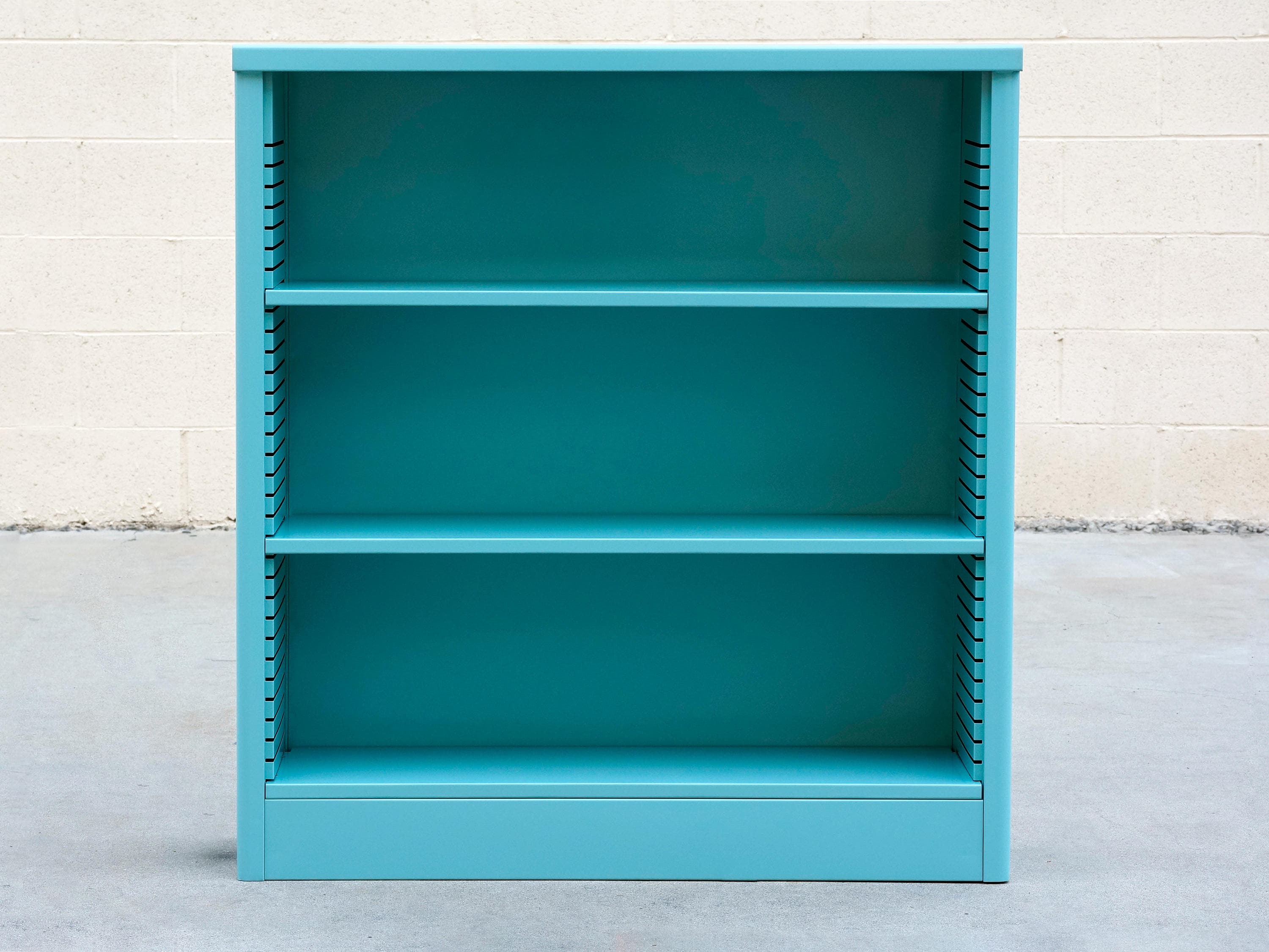 1960s Steel Tanker Style Bookcase in Turquoise Custom - Etsy