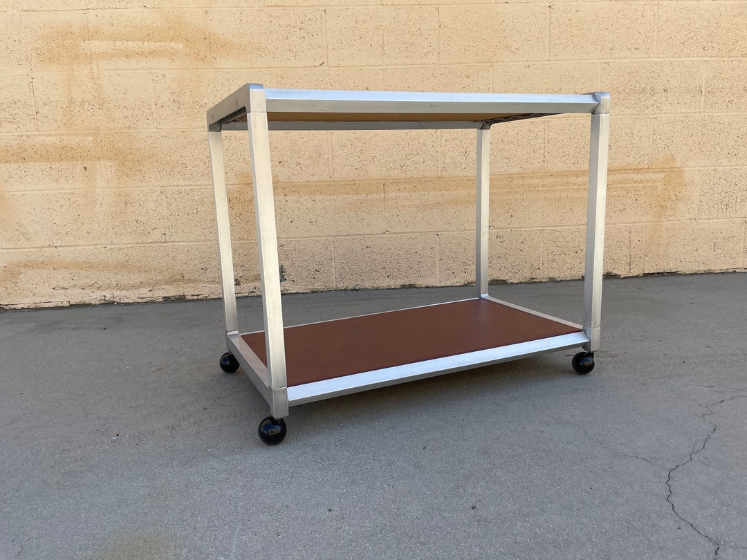 Vintage Aluminum Rolling Cart - Etsy