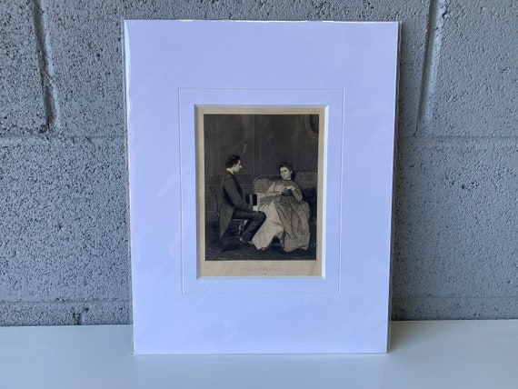 The Bashful Wooer 1800s Print - Etsy