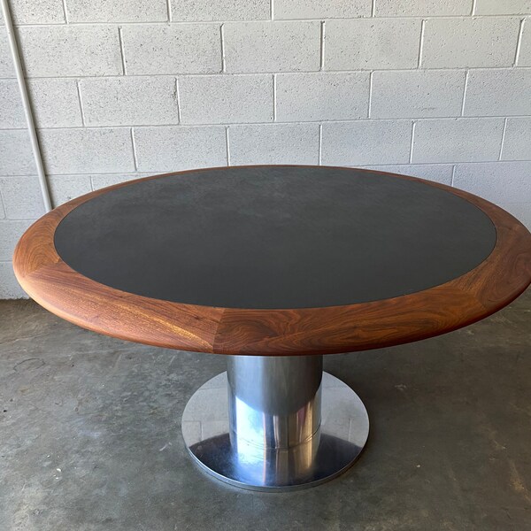 Chrome Pedestal Table - Etsy