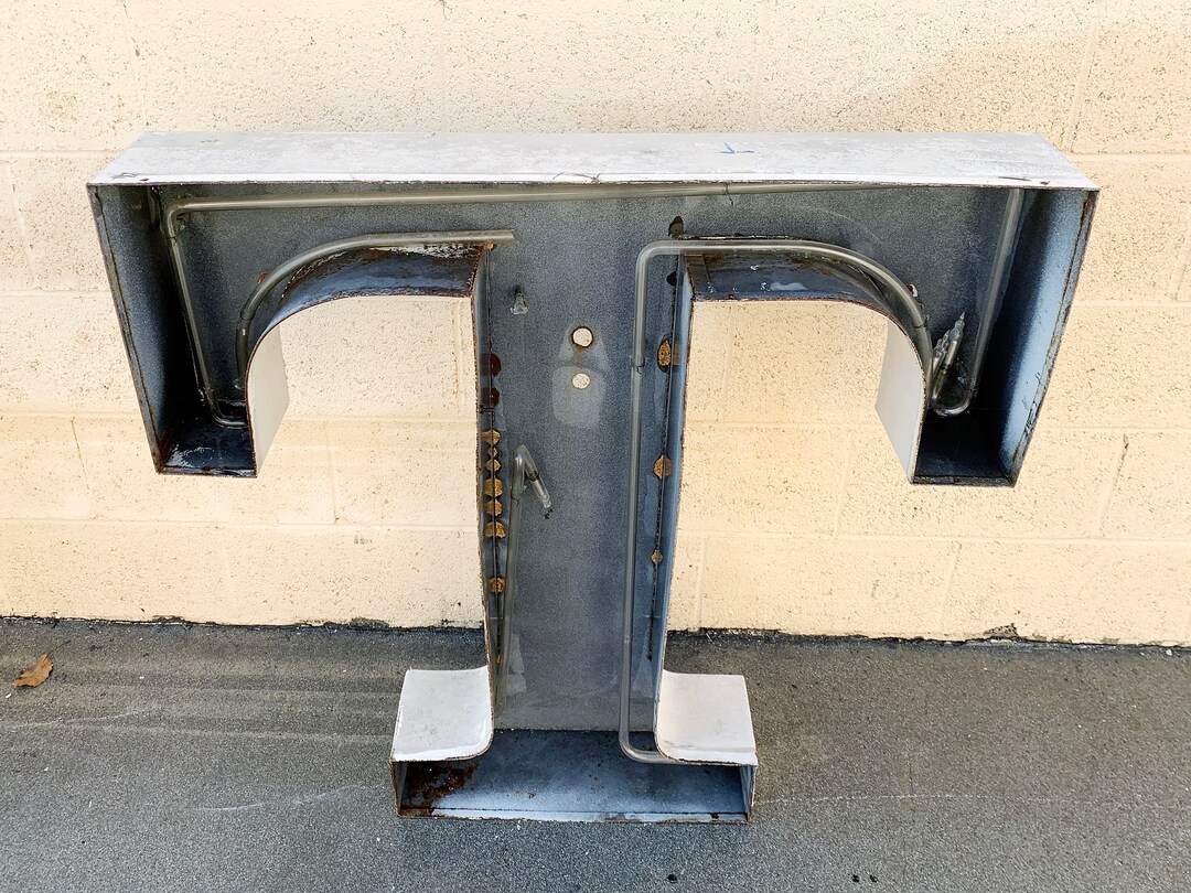Jumbo Mid Century Channel Letter T Architectural Salvage Wall Sign ...