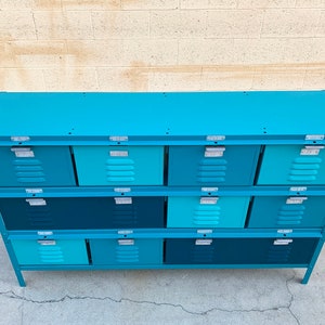 Custom 4 X 3 Locker Basket Unit With Baskets in Shades of Teal - FREE U ...