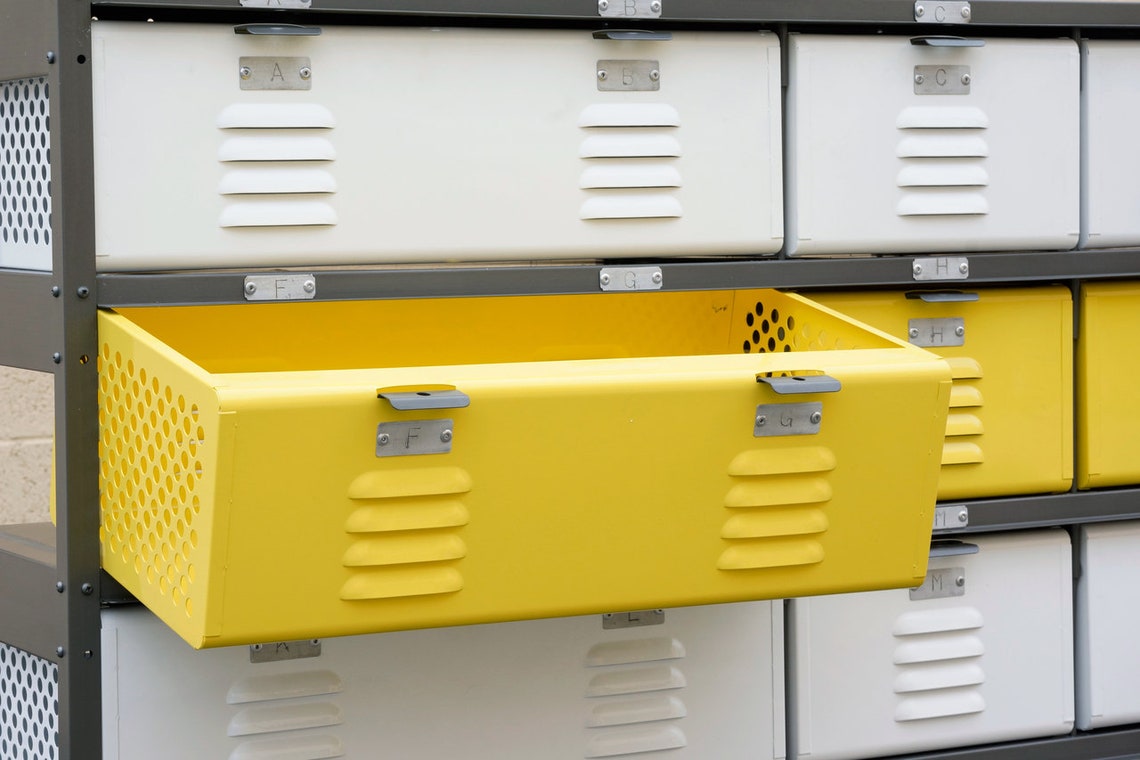 Custom Made 5 X 3 Locker Basket Unit With Specialty Double-wide Baskets ...
