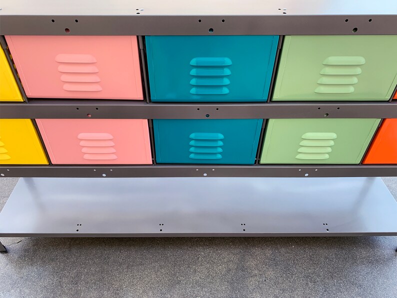 Custom Made 5 X 2 Locker Basket Unit With Multicolored Drawers - Etsy