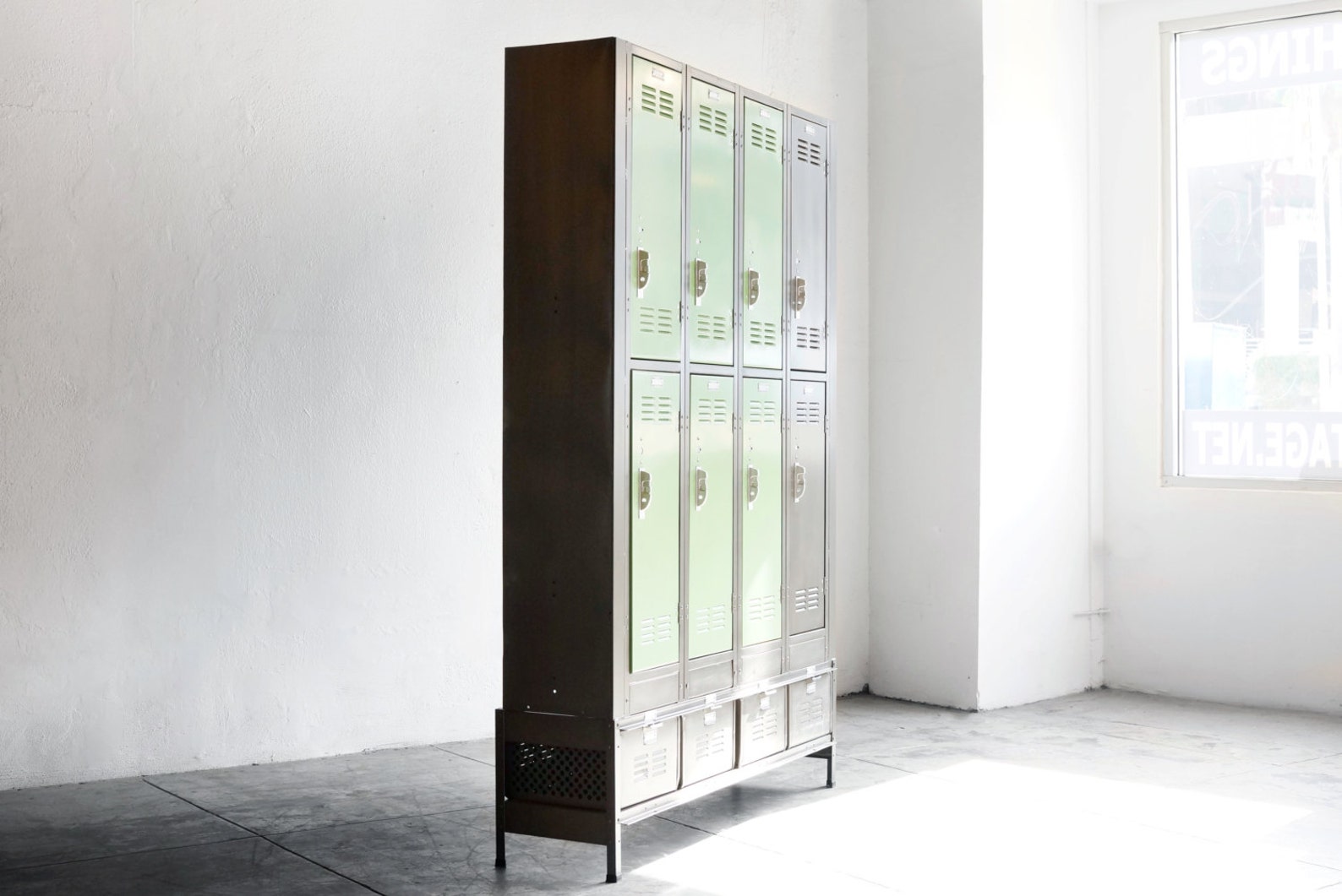 Custom Vertical Locker and Basket Storage Unit Refinished | Etsy