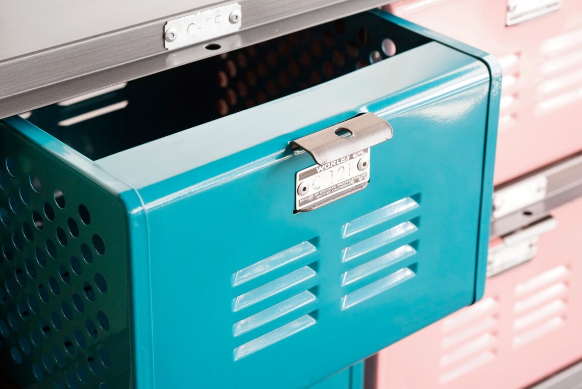 5 X 2 Reclaimed Locker Basket Unit With Natural Steel Frame - Etsy