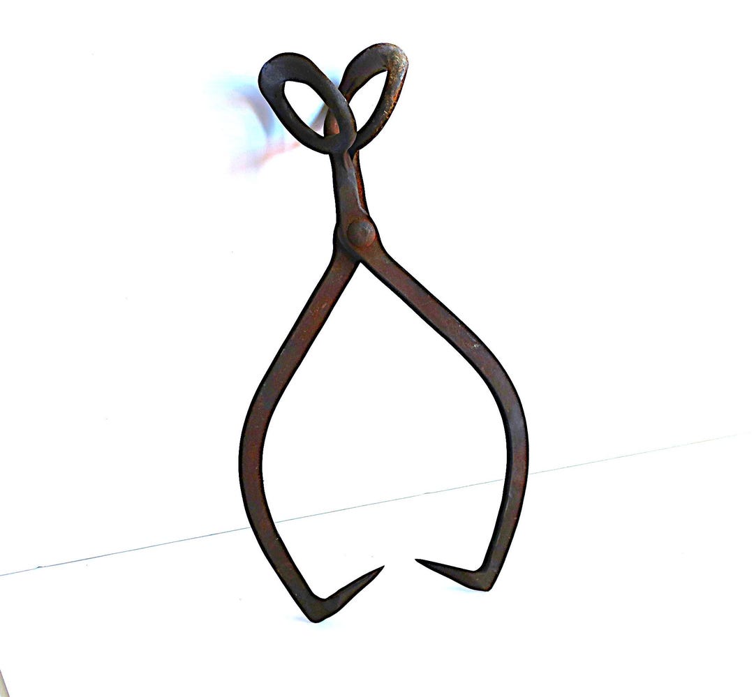 Antique Black Iron Ice Tongs or Ice Block Lifters - Etsy