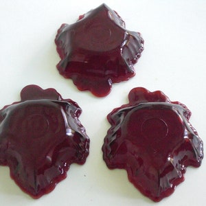 Set of 3 Fire King Ruby Red Maple Leaf Dishes - Etsy