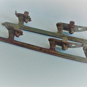 Pair Antique Metal Clamp on Ice Skates for Decor - Etsy
