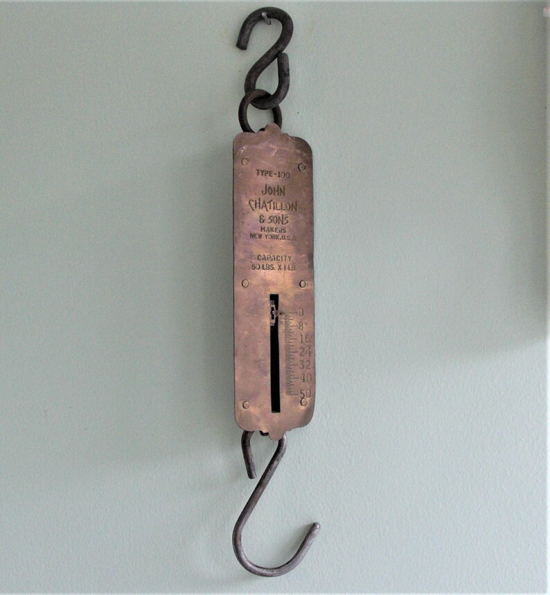 Vintage John Chatillon 50 Lb. Brass Scale - Etsy
