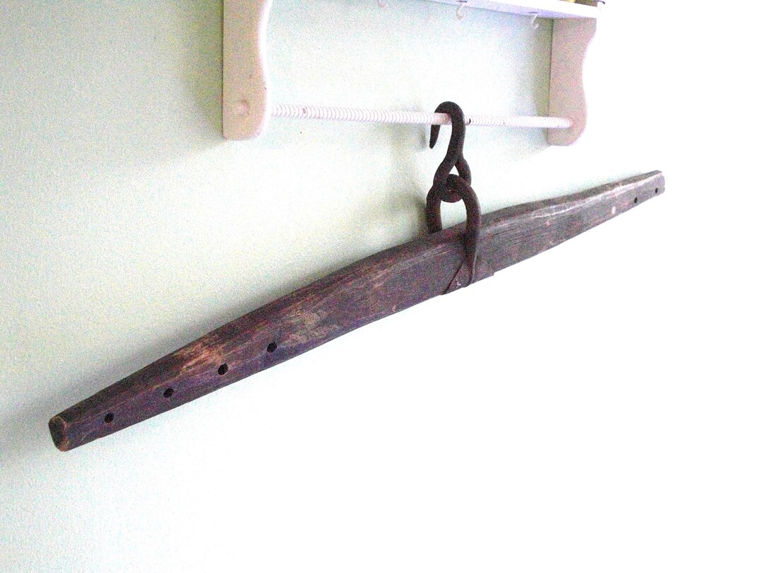 Antique Primitive Wood Yoke With Iron Hook - Etsy