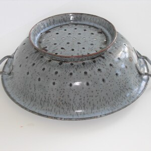 Vintage Gray Speckled Graniteware Colander Strainer - Etsy
