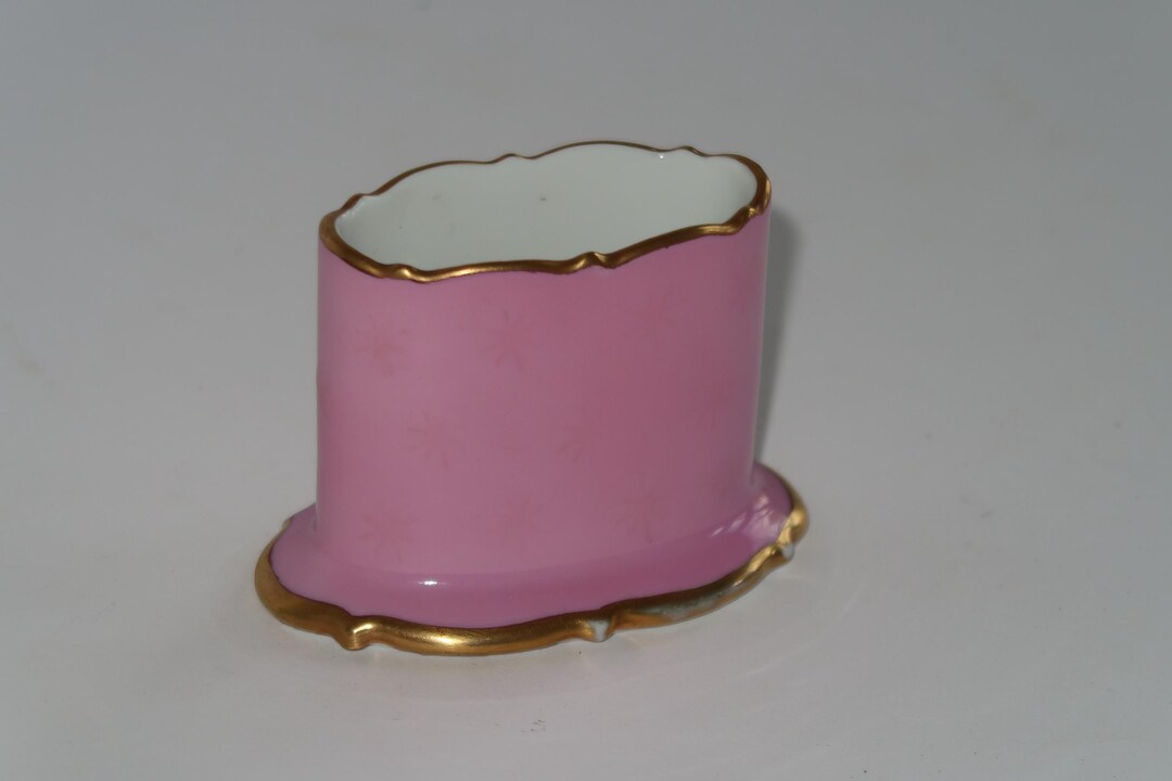 Vintage Pink Royal Bayreuth China Tooth Pick Holder Card Holder Made in ...