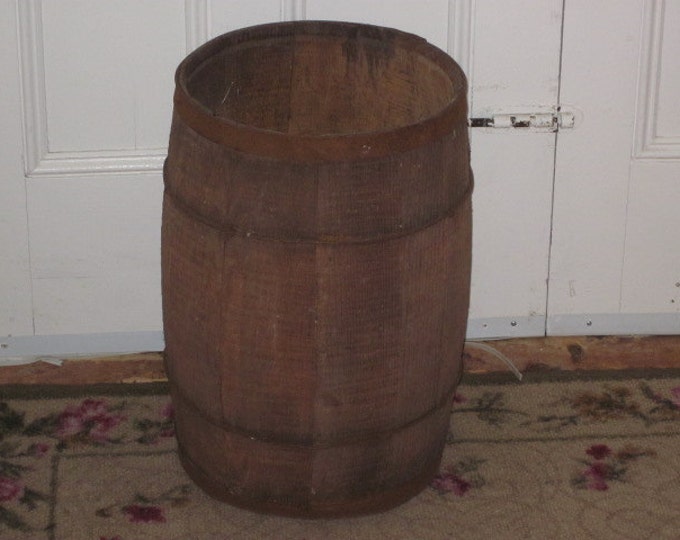Antique Primitive Wood NAIL KEG BARREL - Etsy