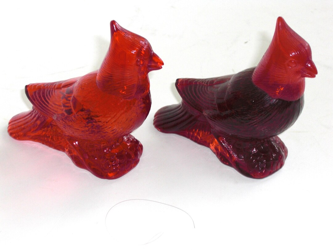 Pair Vintage Avon Red Cardinal Bird Perfume Bottles - Etsy