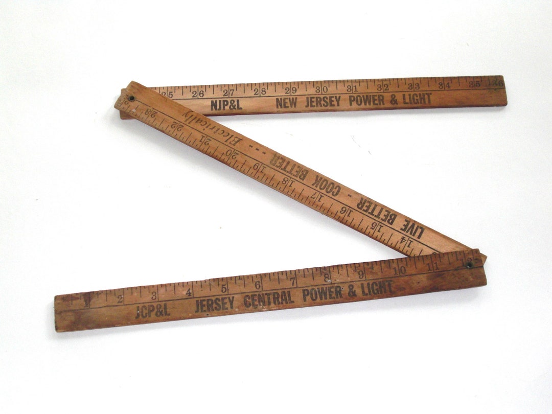 Vintage JCP&L Folding Yard Stick New Jersey Power and Light - Etsy