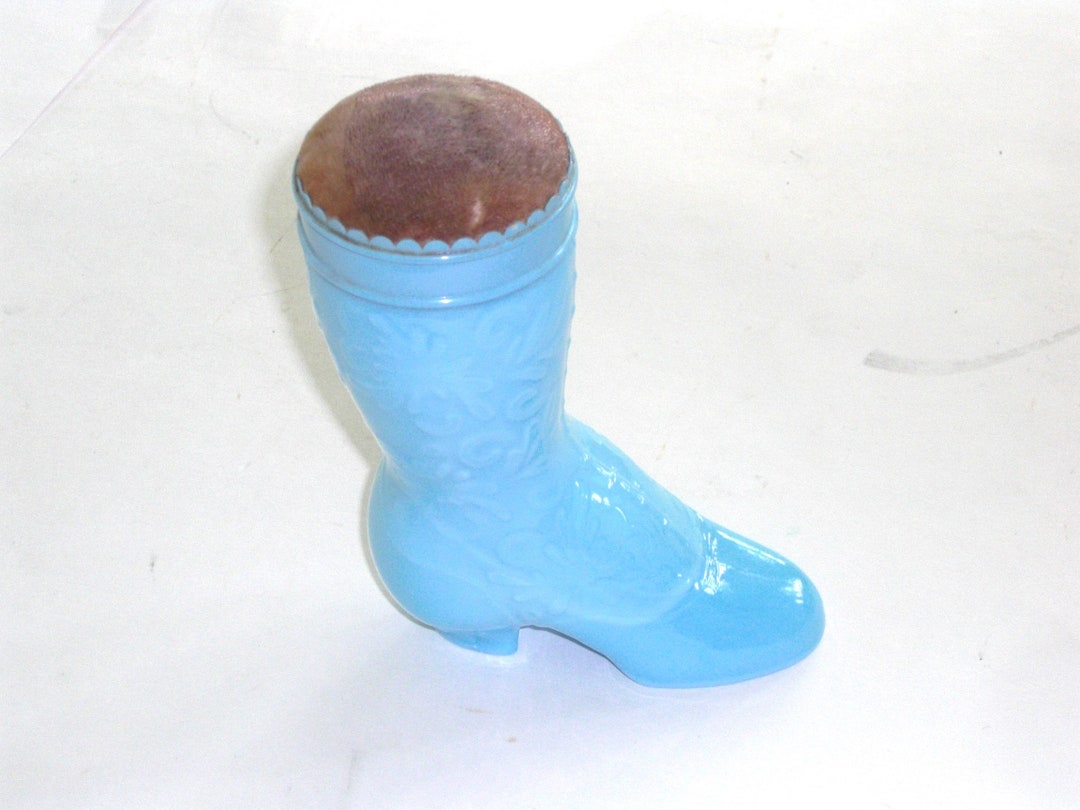 Vintage Avon Blue Milk Glass Boot Moonwind Perfume Cologne Bottle - Etsy