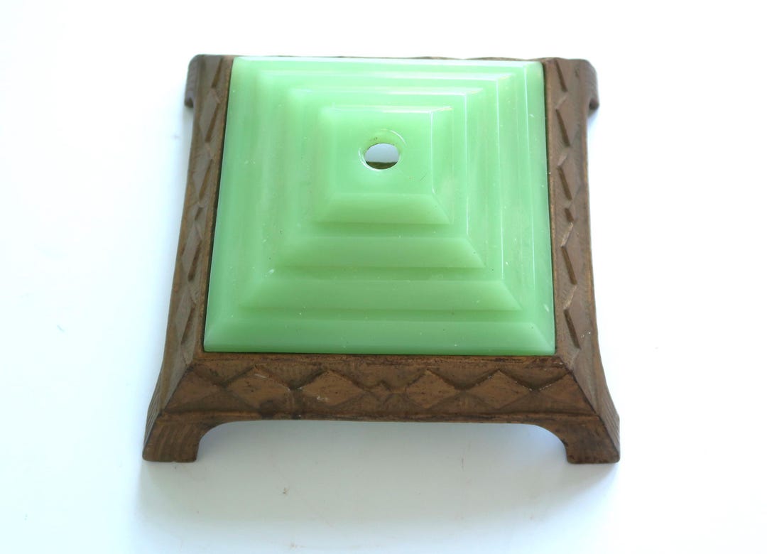 Antique Jadeite and Cast Iron Lamp Base Pyramid Style - Etsy
