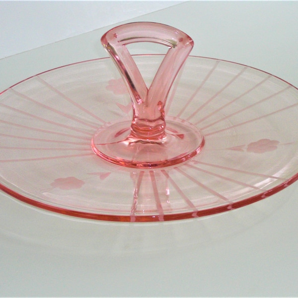 Pink Glass Tray - Etsy