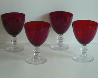 Ruby Red Goblets - Etsy