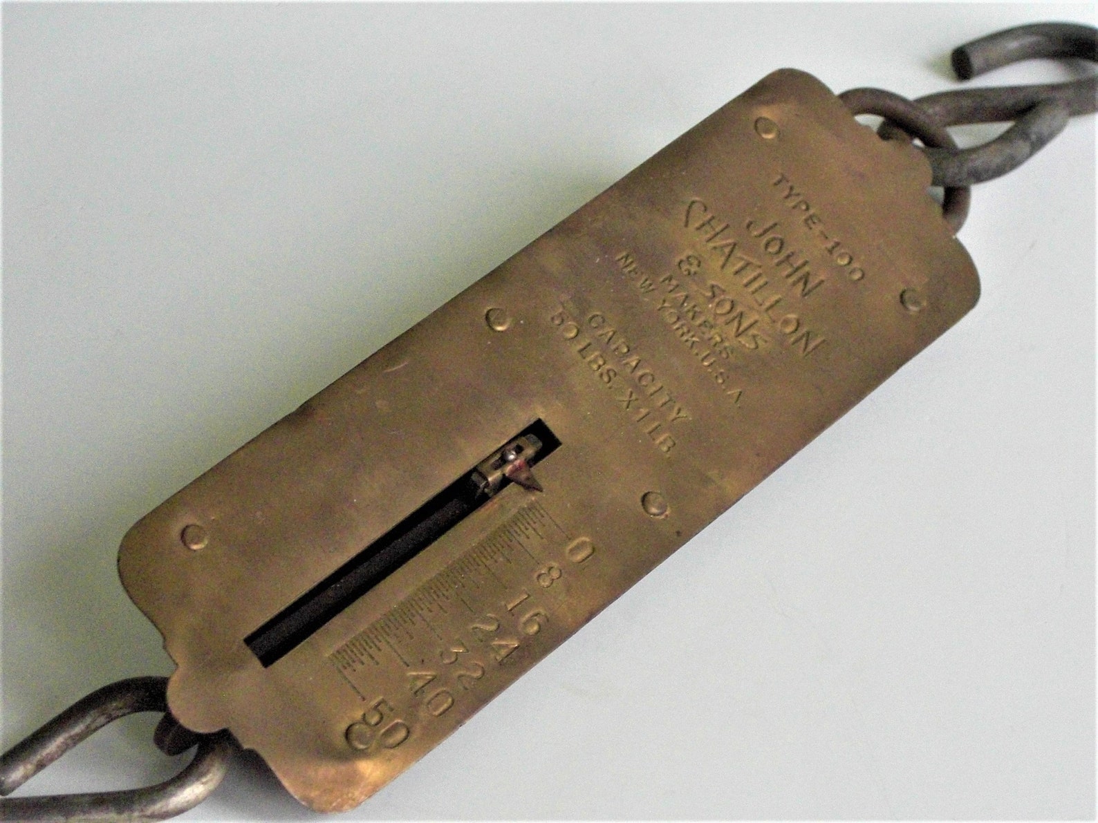 Vintage John Chatillon 50 Lb. Brass Scale - Etsy