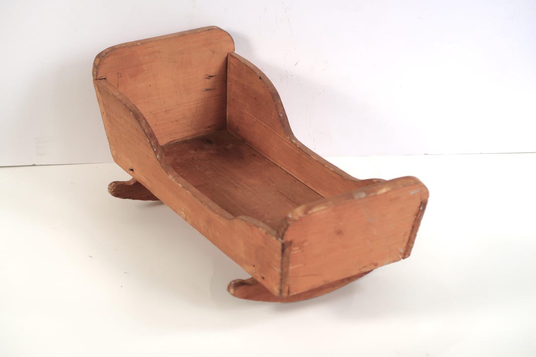 Vintage Primitive Wood Doll Cradle Smaller Size - Etsy