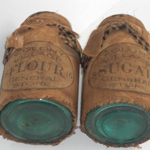 Pair Antique Blue Canning Jars Upcycled Into Decorative FLOUR SUGAR ...