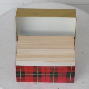 Vintage Red Black Gold Plaid Recipe Box by Ohio Art - Etsy