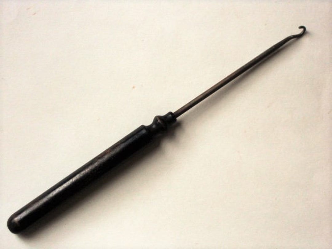 Antique Victorian Button Hook With Wood Handle - Etsy