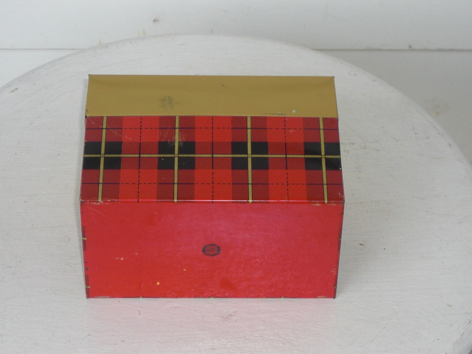 Vintage Red Black Gold Plaid Recipe Box by Ohio Art - Etsy