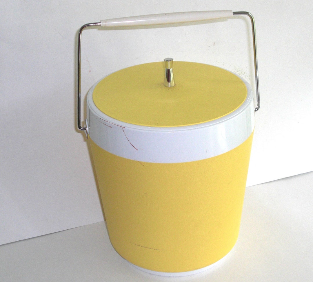 Vintage Yellow & White West Bend Ice Bucket With Lid - Etsy