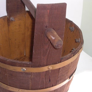 Antique Rustic Wood Nail Keg Bucket Pail With Handle - Etsy