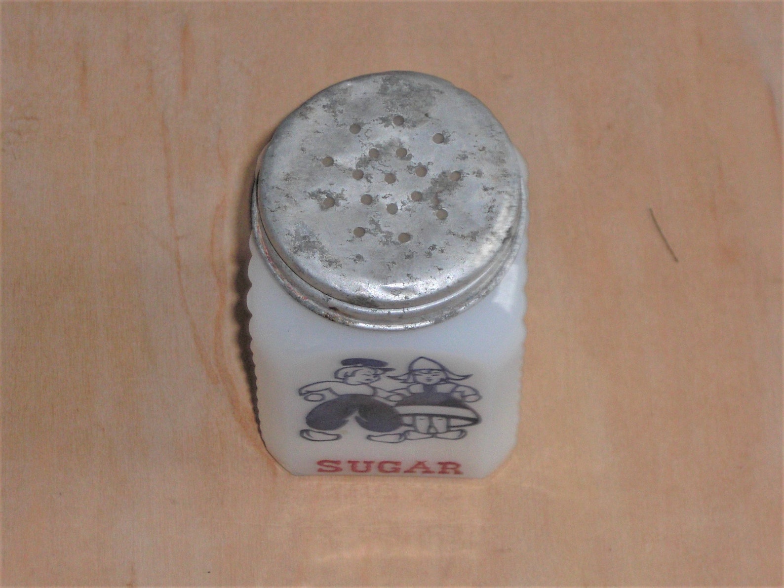 Vintage Milk Glass SUGAR Shaker Dutch Boy Girl - Etsy