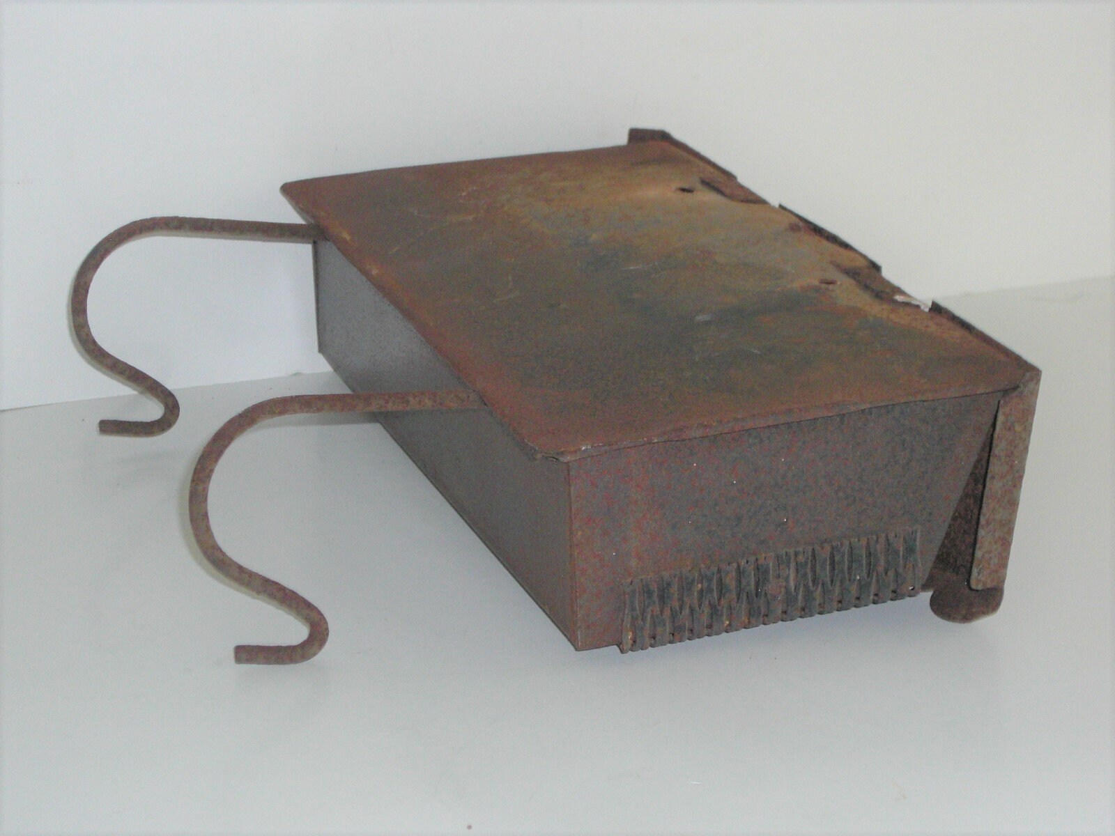 Vintage Worn Rusty Black Metal Mailbox Wall Mount - Etsy