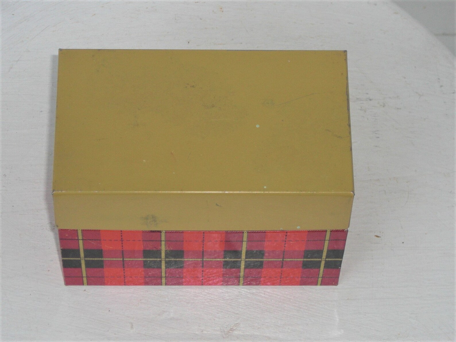 Vintage Red Black Gold Plaid Recipe Box by Ohio Art - Etsy