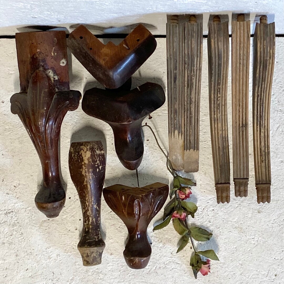 Box Lot of Solid Wood Legs, Claw Foot, Furniture Legs - Etsy