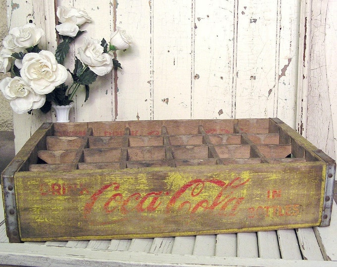 Coke Crate, Vintage Wood Box, Coca Cola Bottle Wood Caddy - Etsy
