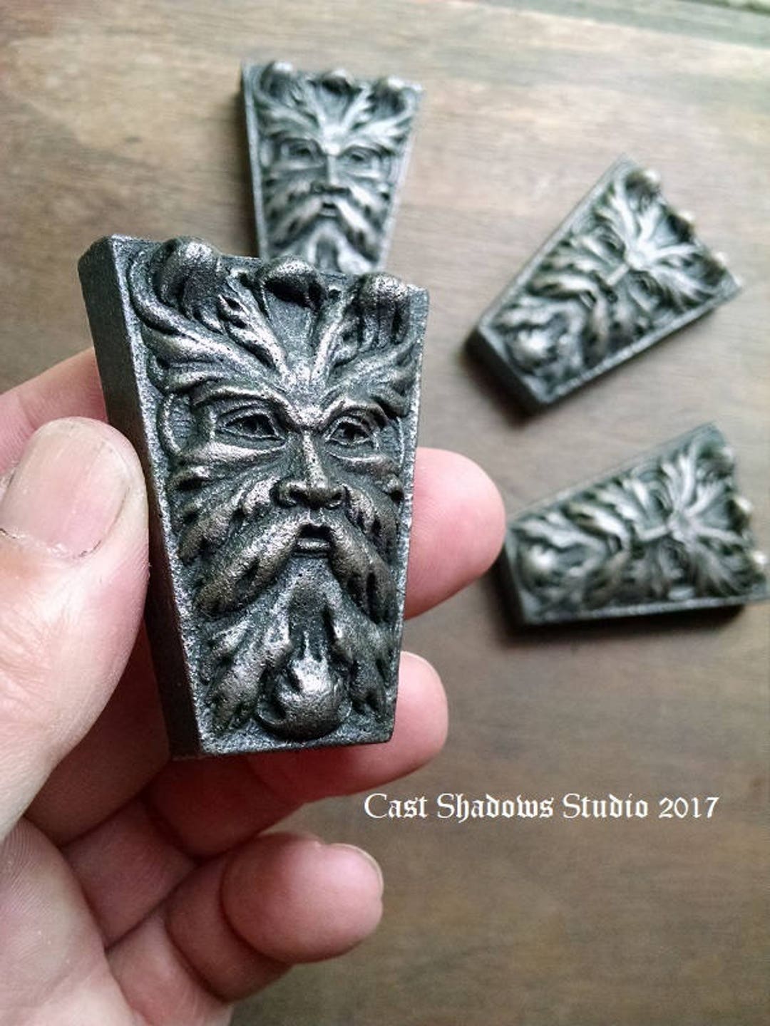 Green Man Keystone, Blackened Iron, Petite Green Man, Architectural ...