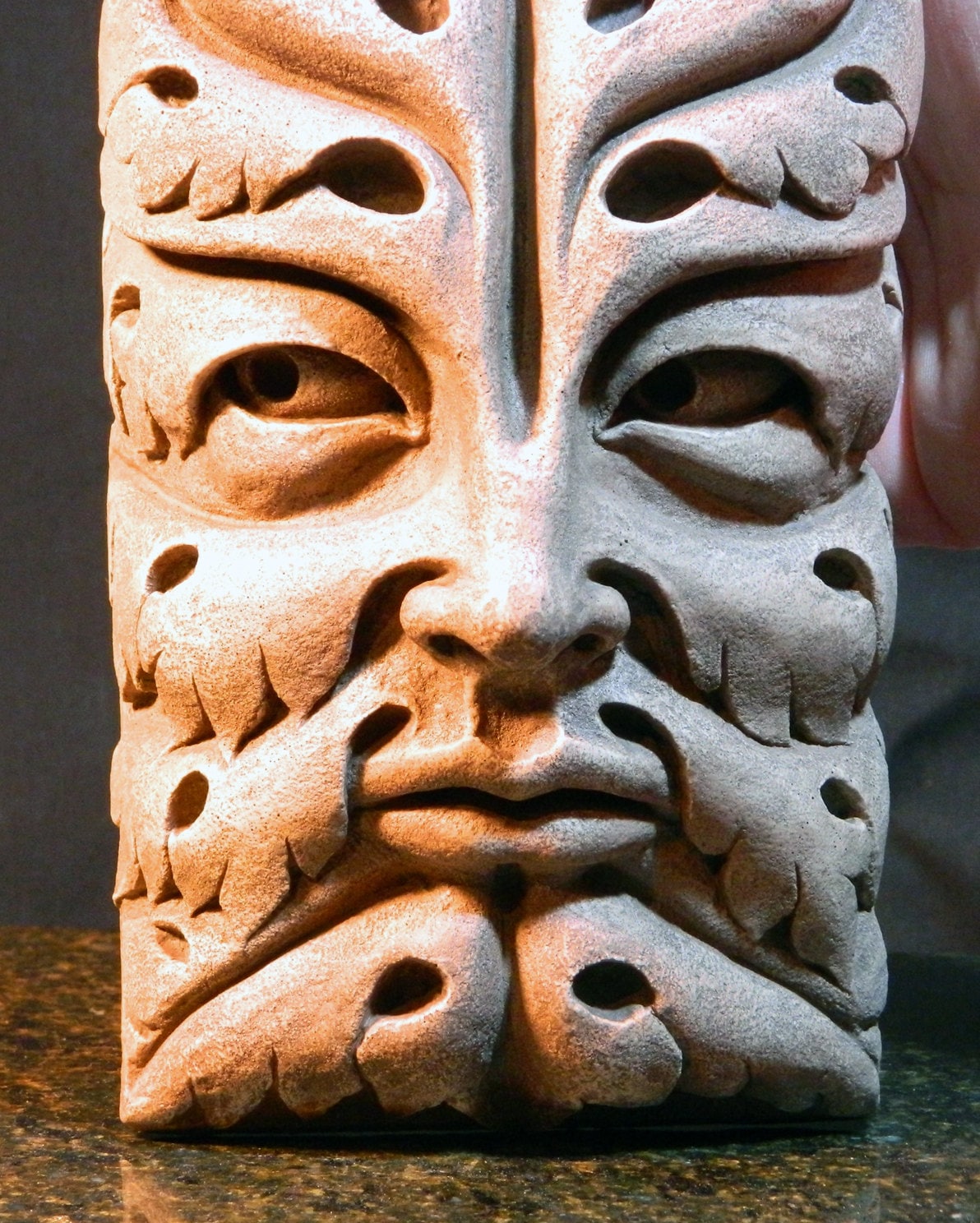 Bamberg Green Man Cast Stone Leaf Face Greenman Garden - Etsy