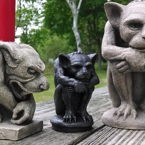 Gothic Imp Gargoyle, Small Irving in Blackened Iron, Cast Shadows ...