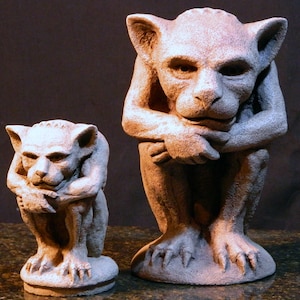 Irving Gargoyle Statue, Small Gothic Imp, New York, Handmade, Cast ...