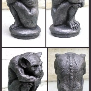Gothic Imp Gargoyle, Small Irving in Blackened Iron, Cast Shadows ...
