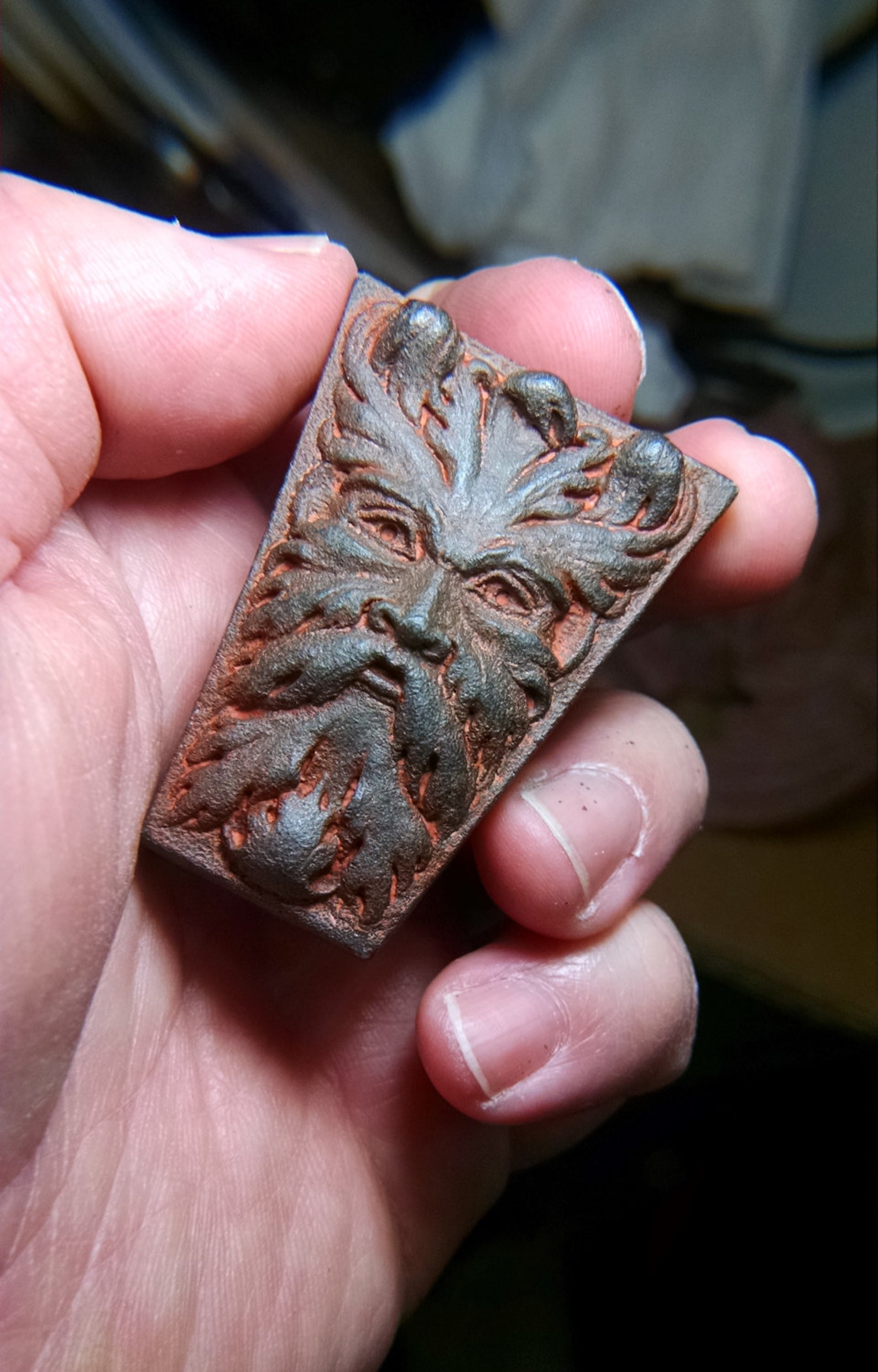 Weathered Iron Finish Greenman Keystone-small Victorian - Etsy