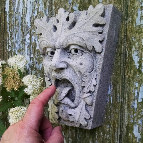 Green Man Newbury Street Keystone Leaf Face Greenman | Etsy