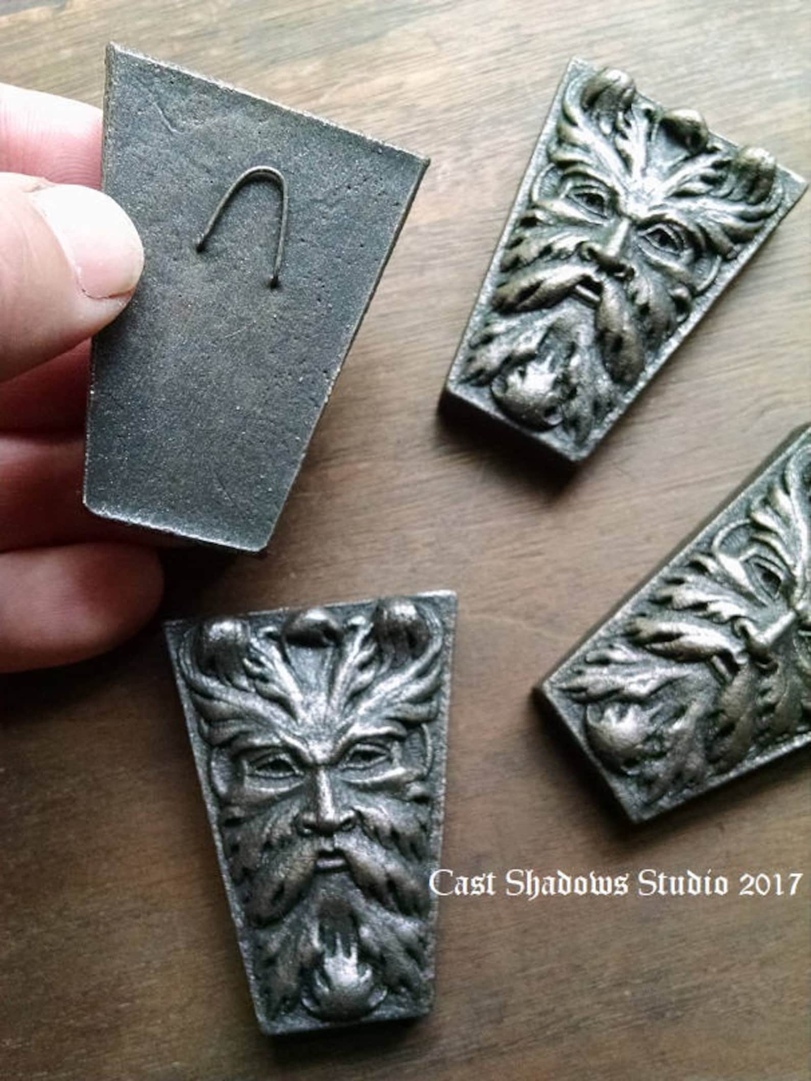 Green Man Keystone Blackened Iron Petite Green Man - Etsy