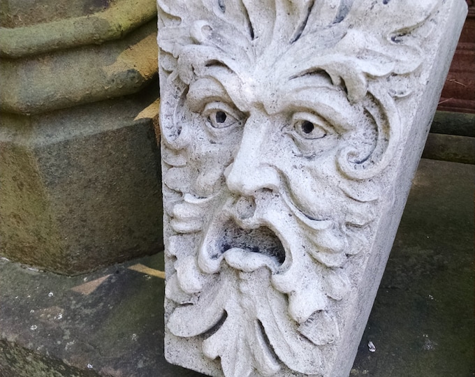 Green Man, Newbury Street, Keystone Leaf Face, Greenman, Garden Art ...