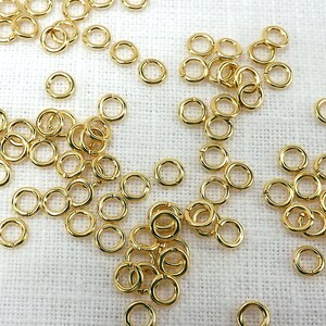 Small Jump Rings 100 Pieces 4mm Jump Ring Gold Plated Jewelry Findings ...