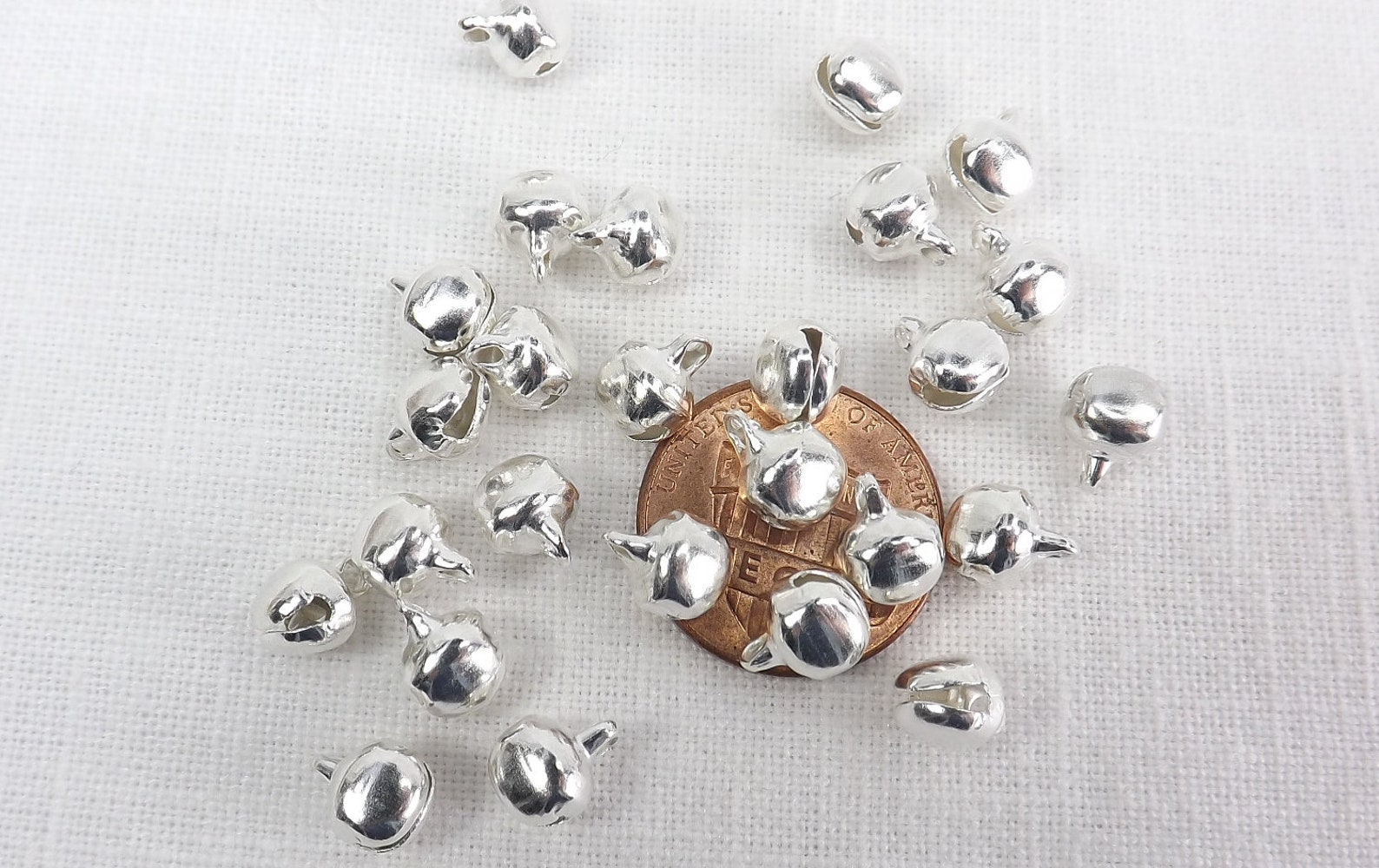 Tiny Bells 100 Pieces 6mm Silver Plated Steel Jewelry Craft - Etsy