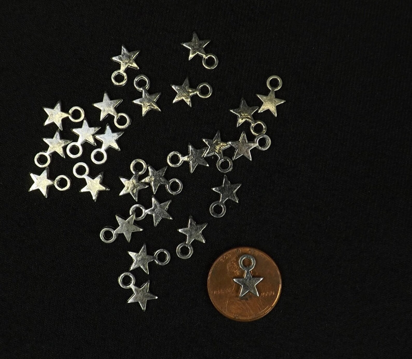 Star Charms 50 Pieces 8 Mm Stars Two Sided Flat Antiqued - Etsy